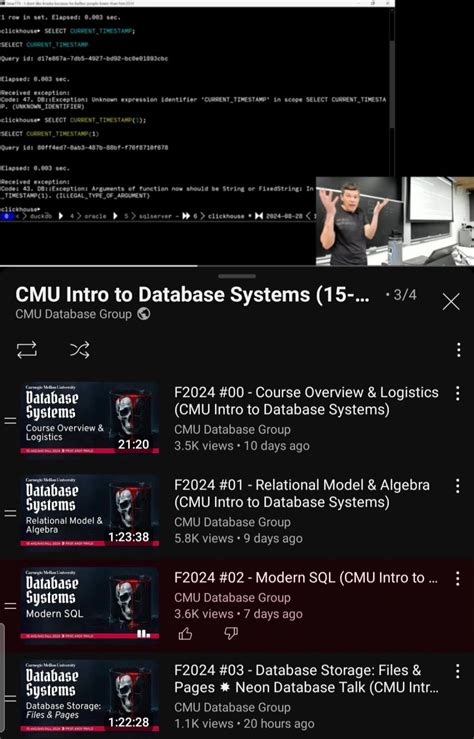 The Cmu Database Group Just Kicked Off Their Intro To Db Systems For