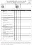 Checklist Project Management Scope Development Workplace Health And Safety Inspections