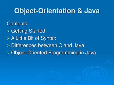Object Oriented Programming With Java Ppt Download
