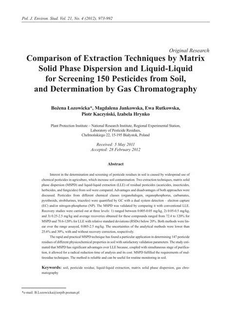 Pdf Original Research Comparison Of Extraction Techniques By On Those Sample Preparation