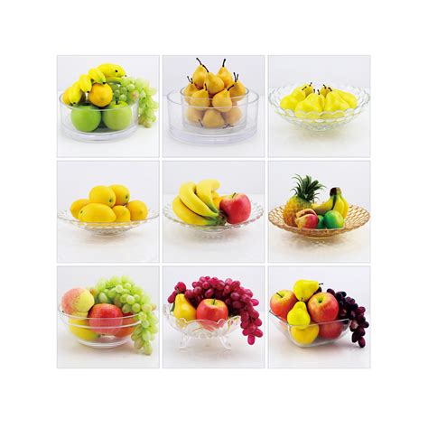 Bilik Model Hiasan Dapur Pinggan Buah Kaca Moden Ringkas Set Buah