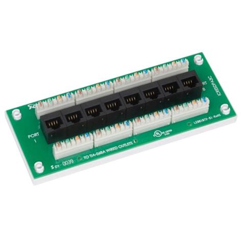 8 Port Cat 5e Data Module With Hook And Loop Adhesive Mounting Strips Icc