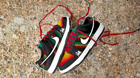 Rastafari X Nike Sb Dunk Sneakers Bring Bold Colorblocking