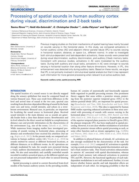 pdf processing of spatial sounds in human auditory cortex during
