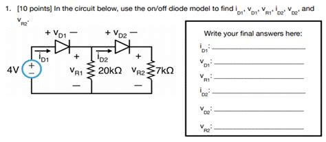 Get Answer V V V V 1 10 Points In The Circuit Below Use The On