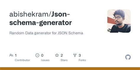 Github Abishekram Json Schema Generator Random Data Generator For Json Schema