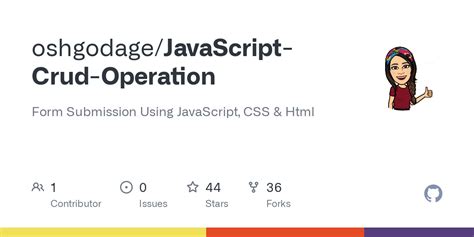 GitHub Oshgodage JavaScript Crud Operation Form Submission Using JavaScript CSS Html
