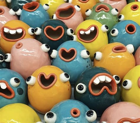Cute Blobs Aj Simpson Ceramics Clay Blobs Clay Art