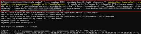 getting error azurekeyvault not found while trying to sign the jar