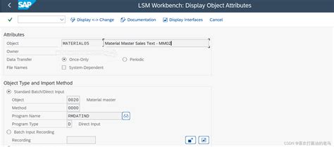一个以direct input来实现的物料主数据sales text的lsmw导入工具 lsmw structure direct input