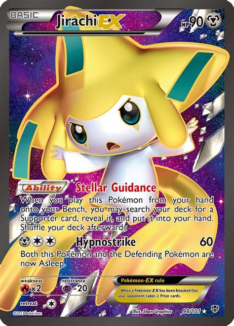 Jirachi Ex 98 Full Art Plasma Blast Pokemon
