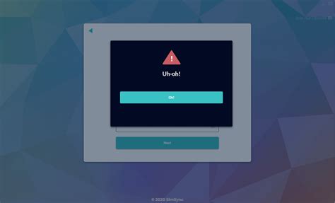 "Uh-oh" message when trying to create account, can anyone help me? : r/SimSync
