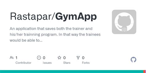 github rastapar gymapp an application that saves both the trainer