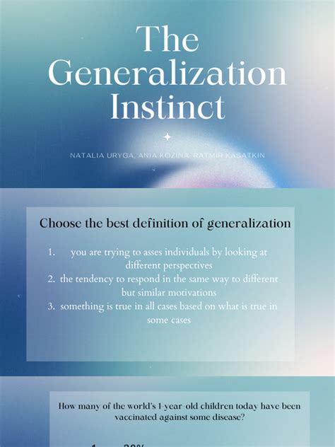 Generalisation Presentation Pdf