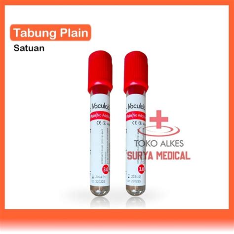 Jual Tabung Sample Darah Plain Glass 3ml Vaculab Satuan Shopee Indonesia
