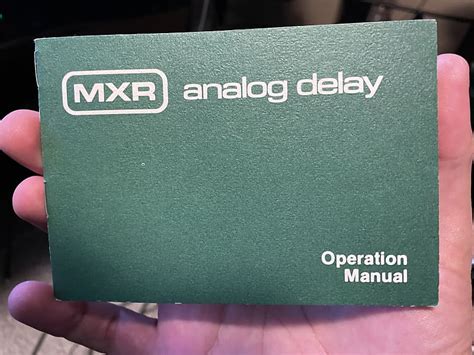 Vintage Mxr Analog Delay Manual 1970 1980 Reverb