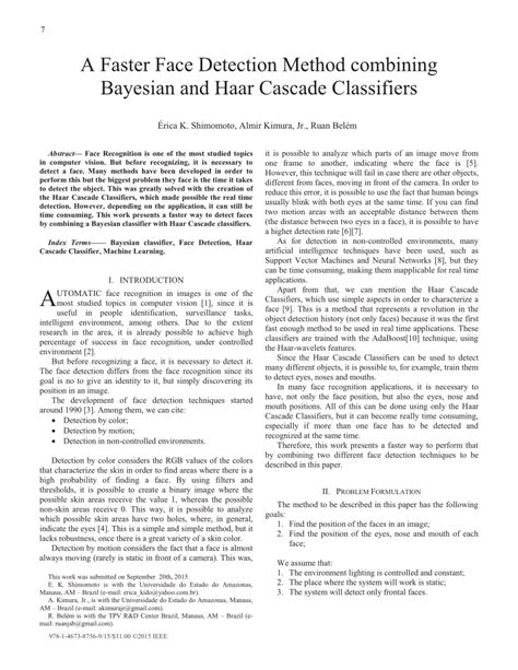 Pdf A Faster Face Detection Method Combining Bayesian And Haar Cascade Classifiers