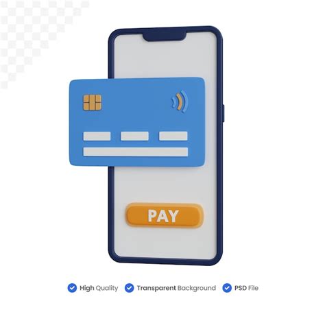 Premium PSD D Rendering Smartphone With Shopping Card Isolated