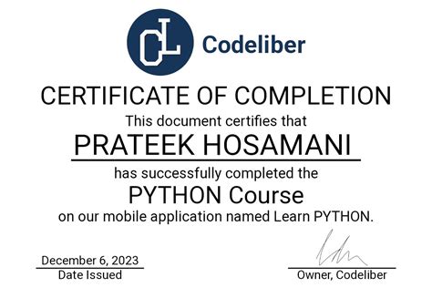 Prateek Hosamani On Linkedin Python Programming Certification