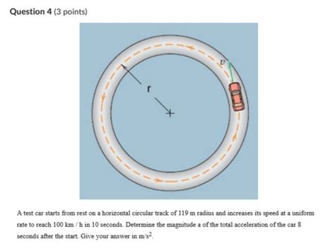 Solved Question 4 3 ﻿pointsa Test Car Starts From Rest On