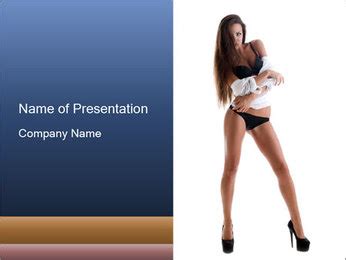 Woman Undressing In Front Of The Camera PowerPoint Template Backgrounds Google Slides ID