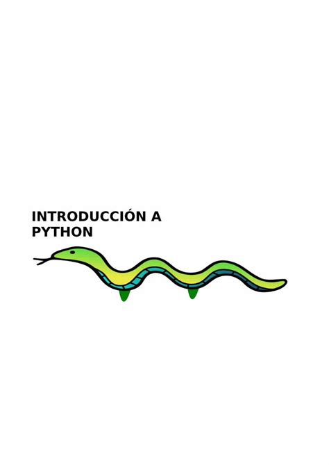 Pdf IntroducciÓn A Python · 0 Introducción Python Es Un Lenguaje De