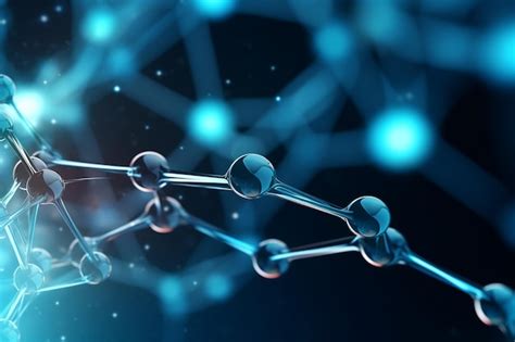 Premium Photo Science Molecular Structure Close Up Background Template Wallpaper Or Banner