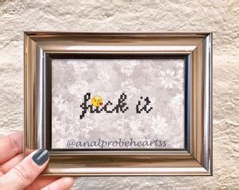 Cursive Cross Stitch Etsy