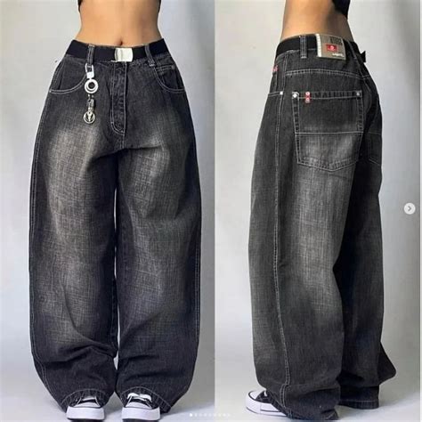 Streetwear American New Washed Light Blue Baggy Jeans Men And Women Y2k