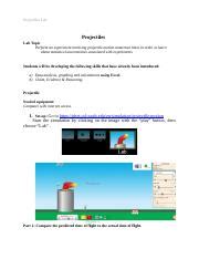 Lab 6 Projectiles V3 1 Docx Projectiles Lab Projectiles Lab Topic Perform An Experiment