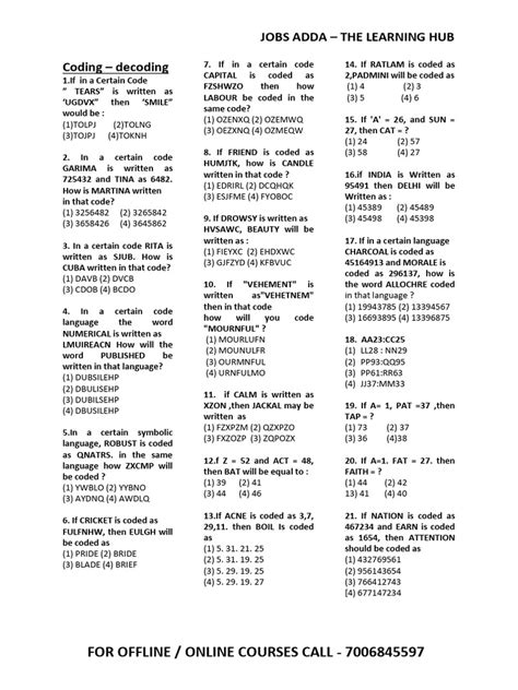 Coding Decoding By Shukla Sir 10104547 2023 11 08 23 44 Pdf