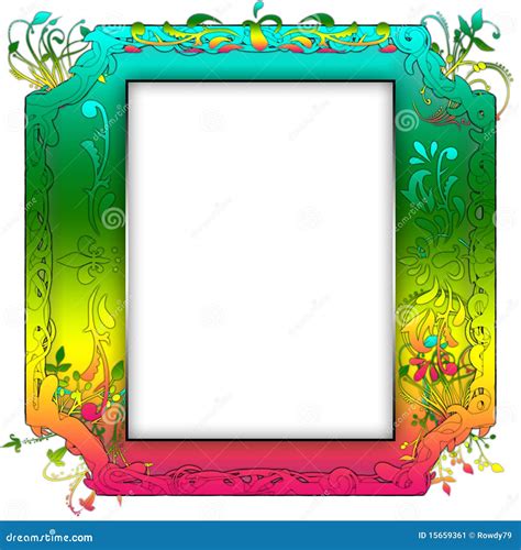 Vintage Photo Frame With Classy Patterns Stock Illustration
