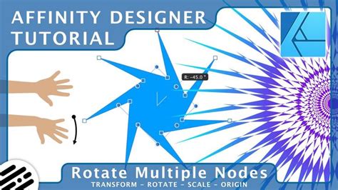 Affinity Designer Tutorial Rotate Multiple Nodes Transform Scale Origin Design Tutorial