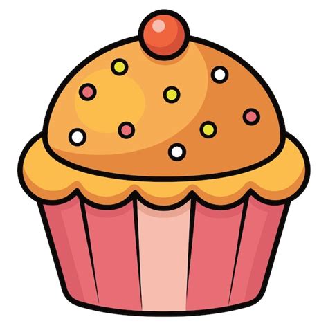 Muffin Flat Icon Clipart Design Vector Art And Illustration Premium