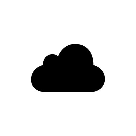 Cloud Cloudy Isolated Flat Web Mobile Icon Vector Sign Symbol Button Element Silhouet