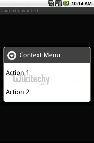 Android Tutorial Android Context Menu By 10 Microsoft Award MVP Learn In 30sec Wikitechy