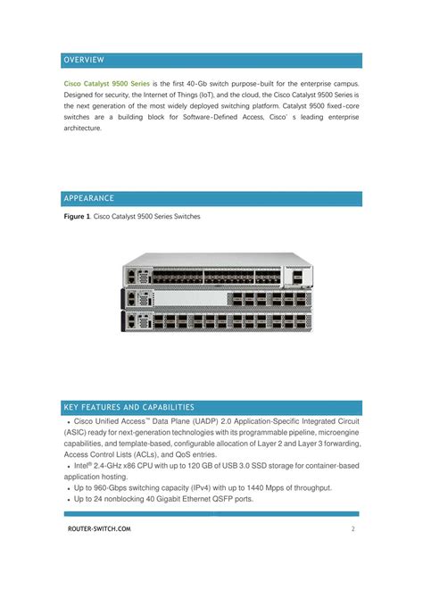 Ppt Cisco Catalyst 9500 Series Switches Datasheet Powerpoint