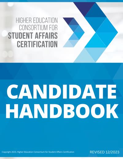 Candidate Handbook Higher Education Consortium For Student Affairs