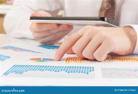 Modern Businessman Analyzing Graphs Stock Image Image Of Figures