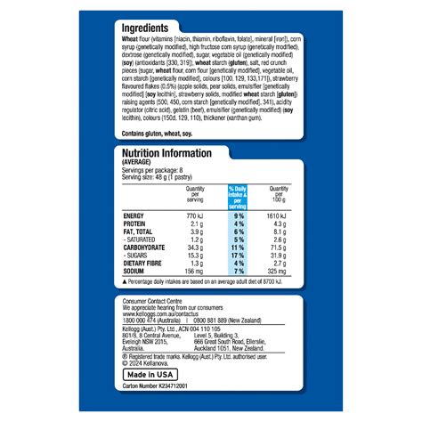 Pop Tarts® Frosted Strawberry Flavour Kelloggs Australia