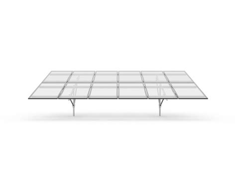 Seasonal Tilt Solar Module Mounting Structure Customized Size Grey