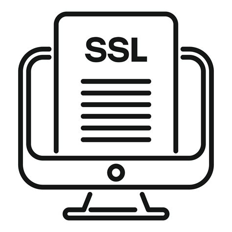 Online Ssl Certificate Icon Outline Vector Web Data 20248692 Vector