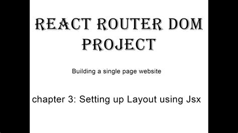 Jsx Creating Land Styling Layout Chapter 3 Youtube