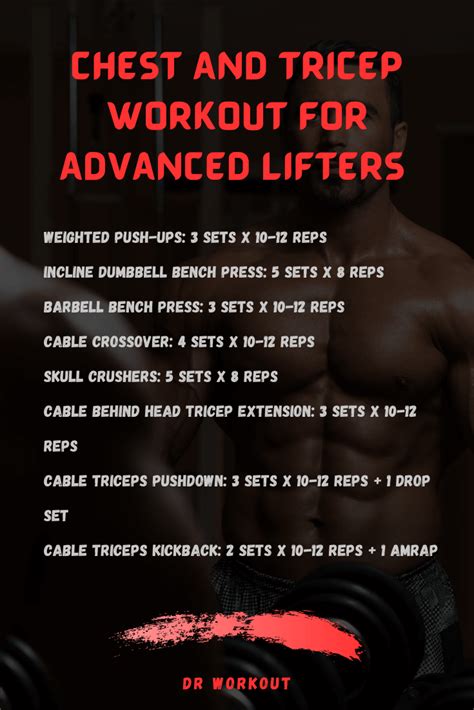 Chest And Tricep Workout Routines With Pdf Dr Workout