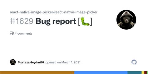 Bug Report 🐛 · Issue 1629 · React Native Image Pickerreact Native