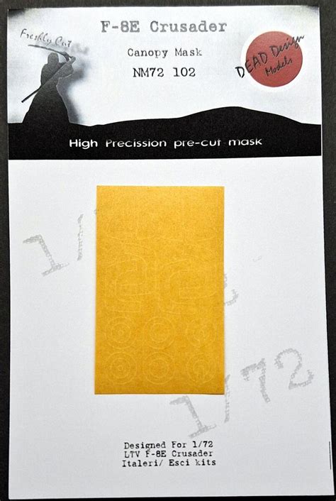 F 8e Crusader Canopy Mask Italeri Esci Dead Design Models Nm72102