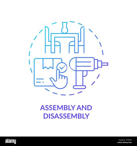 2d Simple Thin Linear Assembly And Disassembly Gradient Icon Stock Vector Image And Art Alamy