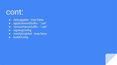 Build Configurations Types Variants And Flavors Speaker Deck