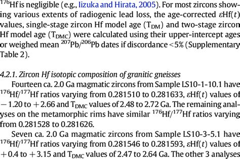 The Isobaric Interference Of 176 Lu On Download Table
