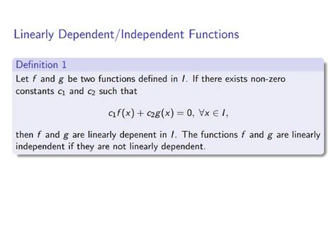 SOLUTION Orthogonal Linearly Dependent And Independent Functions PPT Studypool